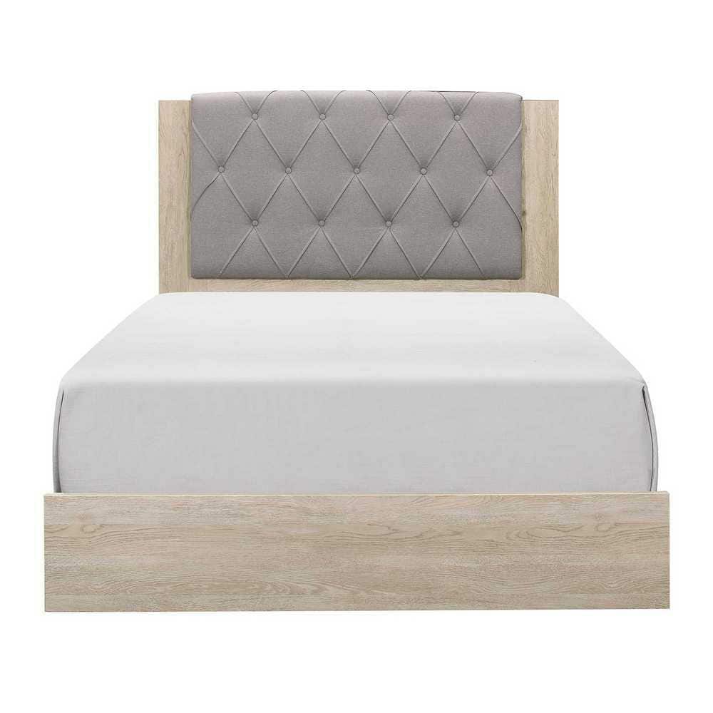 EVERGLADE HOME Griggs Cream Queen Panel Bed LX-1524-1 - The Home Depot
