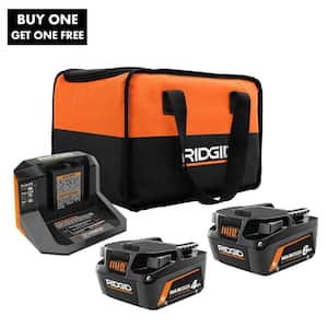 RIDGID 18V 6.0 Ah and 4.0 Ah MAX Li-Ion Batteries
