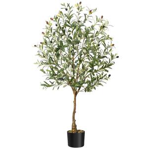 Garvee 4ft. Tall Olive Trees Artificial Indoor, Olive Tree Plants, Faux ...