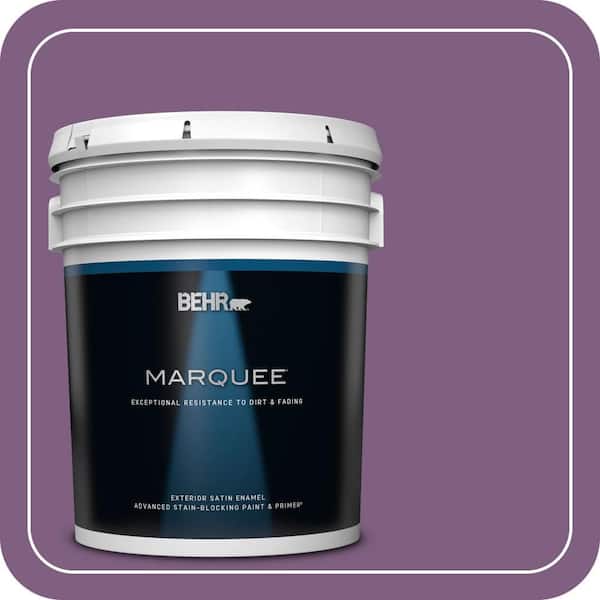 BEHR MARQUEE 5 gal. #MQ5-34 Showstopper Satin Enamel Exterior Paint ...