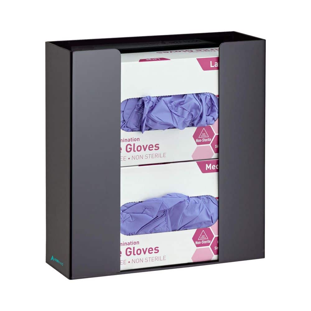 Double Box Capacity Wall Mount Acrylic Glove Box Dispenser Disposable ...