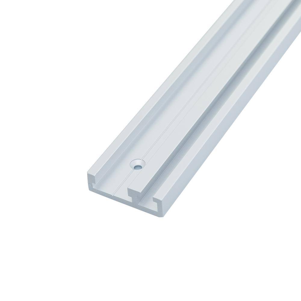 POWERTEC 48 in. Dual Track Rail Aluminum Combo T-Track and Miter Track ...