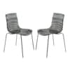 Leisuremod Astor Water Ripple Design Modern Lucite Dining Side Chair ...