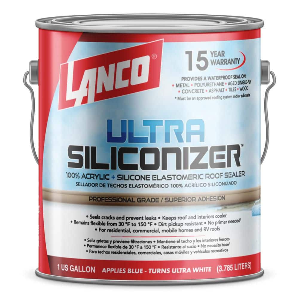 Lanco Ultra Siliconizer 1 Gal. 100% Acrylic Elastomeric White ...