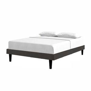 AndMakers Arbo Black Wood Frame King Platform Bed with Underbed Storage ...
