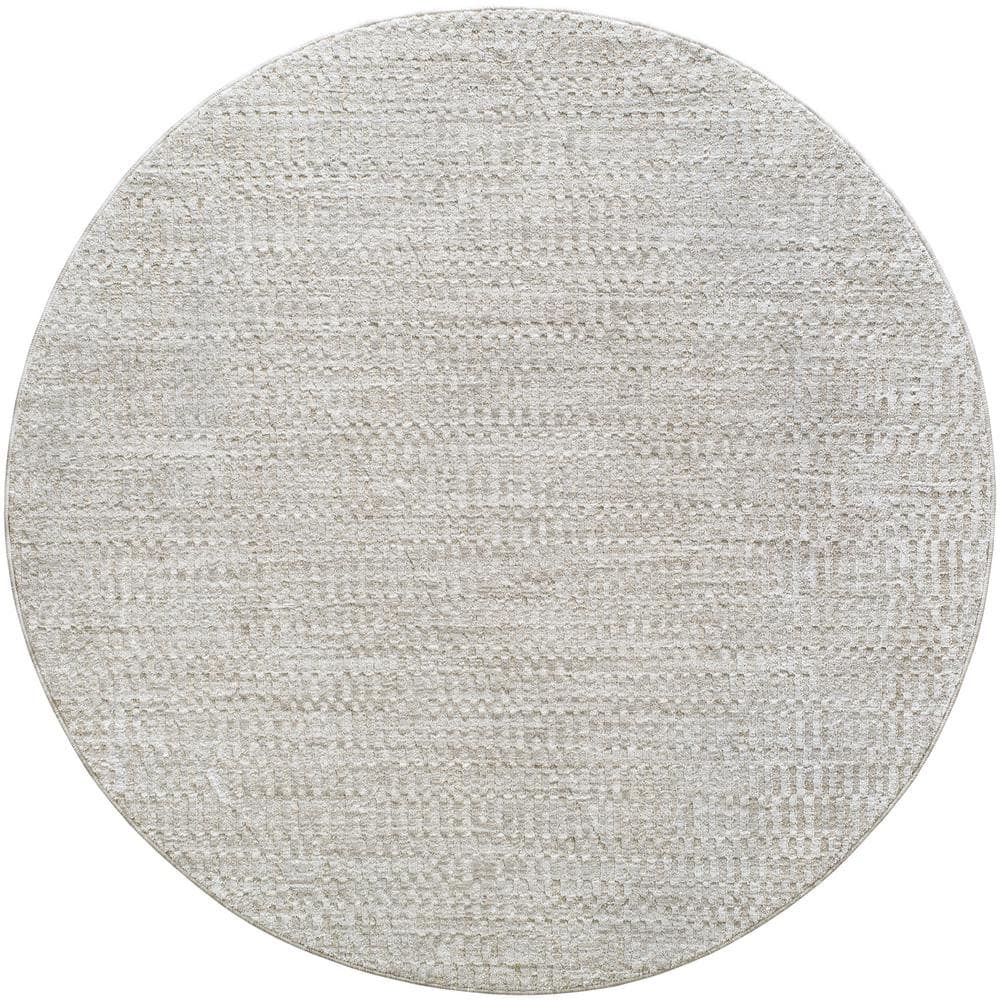 Livabliss Masterpiece Gray Traditional 8 ft. Round ft. Indoor Area Rug ...