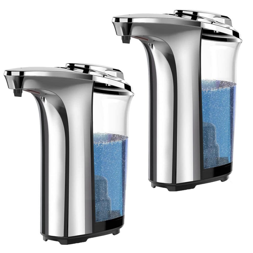 Anqtovp Silver Automatic Soap Dispenser Touchless Liquid Hand Lotion ...