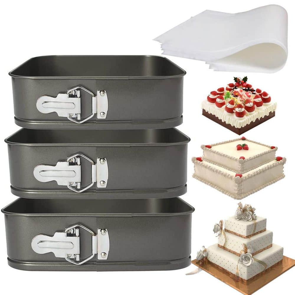 LAIFUCAM Springform Bakeware Set 3-Cup High-Carbon Steel Nonstick ...