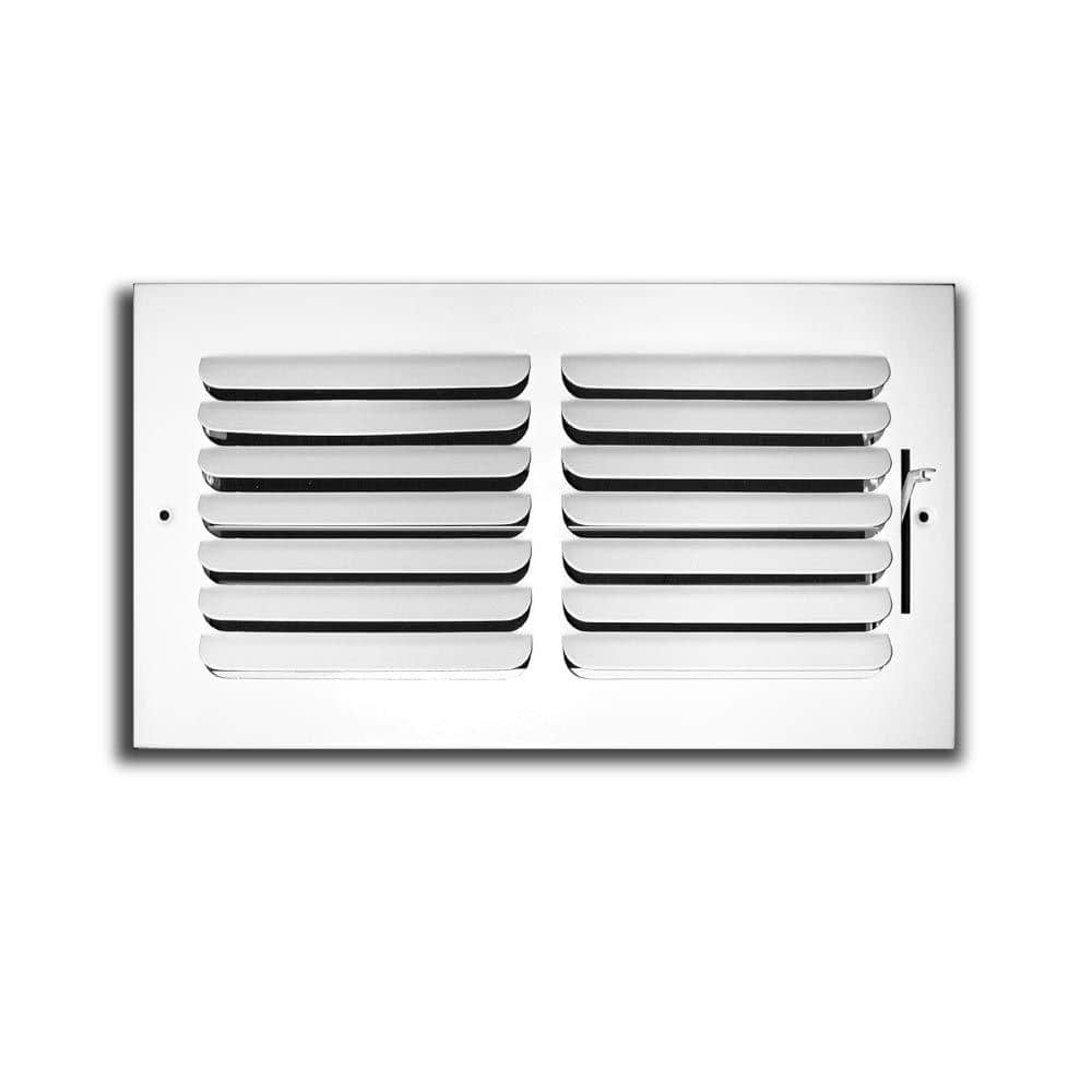 Everbilt 10 in. x 4 in. 1 Way Fixed Curved Blade Wall/Ceiling Register ...
