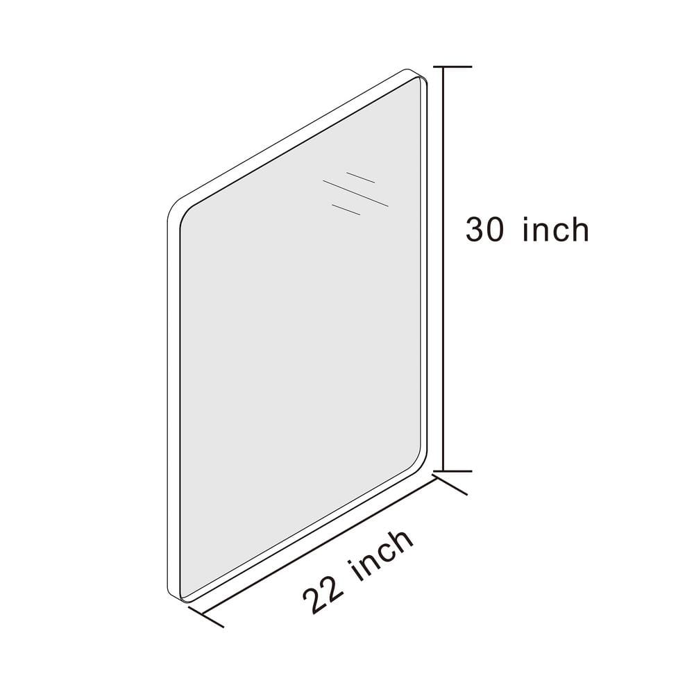 Klajowp 30 in. W x 22 in. H Small Rectangular Framed Wall Mounted ...