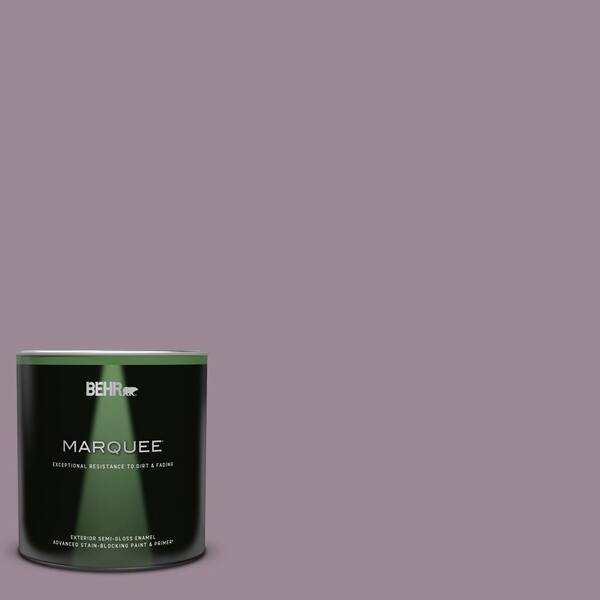 BEHR MARQUEE 1 qt. #690F-5 Purple Mauve Semi-Gloss Enamel Exterior ...