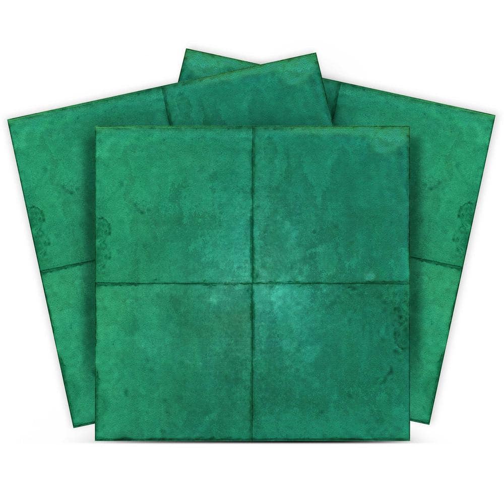 MI ALMA Green R52 12 in. x 12 in. Vinyl Peel and Stick Tile (24-Tiles ...