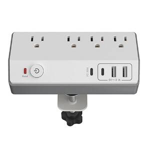 Lukyamzn Desktop Power Strip with 2 Outlets 2 USB 2.1 Amp Insert ...