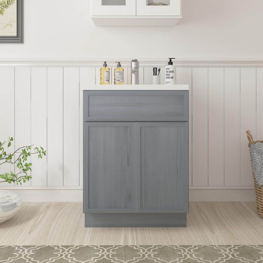 Reviews for Vanity Art Colton 24 in. 2-Door Freestanding Shaker ...