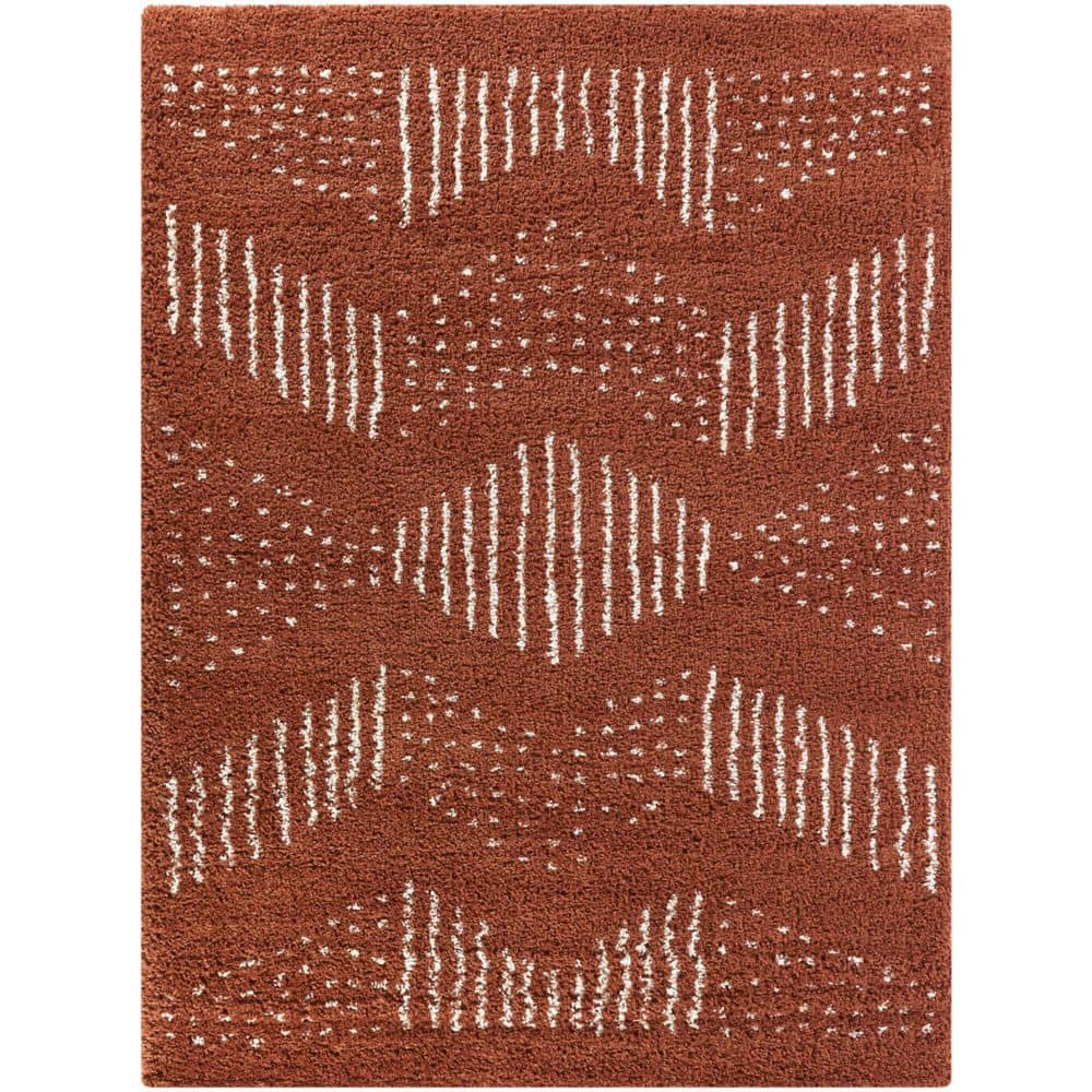 BALTA Kalpana Burnt Orange 7 ft. 10 in. x 10 ft. Striped Area Rug ...