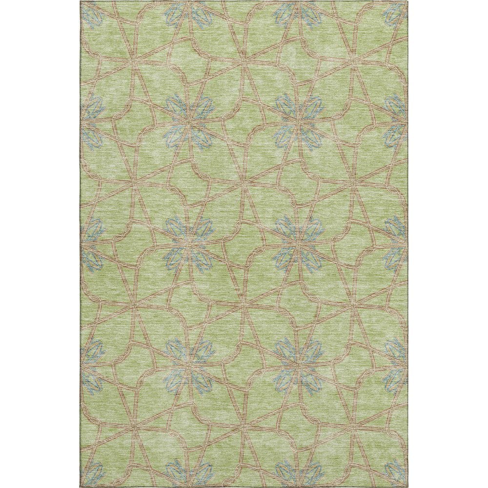 Addison Rugs Mayfield Premium Machine Washable Abstract AMF958 Aloe 9 ...