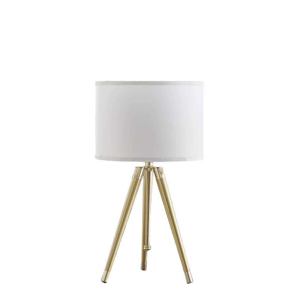 ORE International 39 in. Adjustable Height Brass Gold Modern Tripod ...