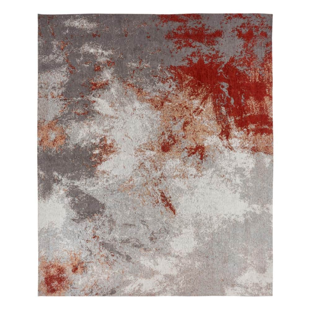 KALATY Zinc/Rust Multi-Colored 3 ft. 6 in. x 5 ft. 6 in. Area Rug JR ...