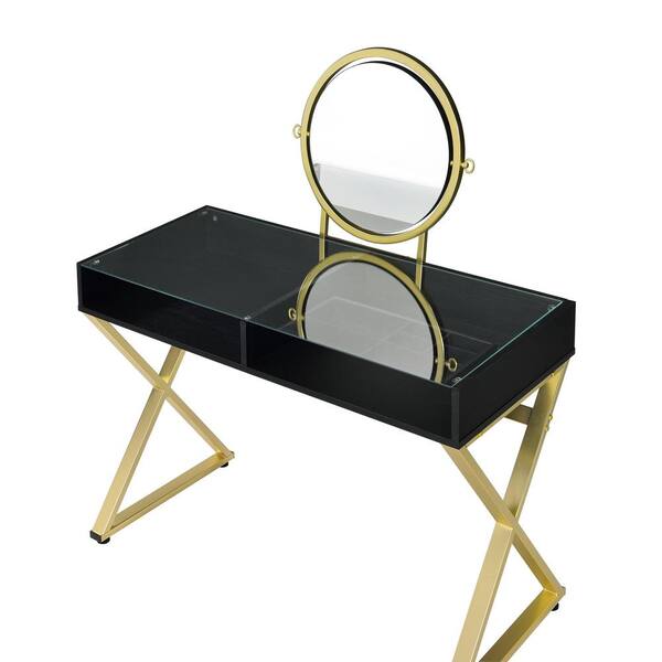 Black And Gold Vanity Desk | canoeracing.org.uk