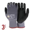 ATG MaxiFlex Ultimate Men's Large Gray Nitrile Coated Outdoor and Work Gloves with Touchscreen ...