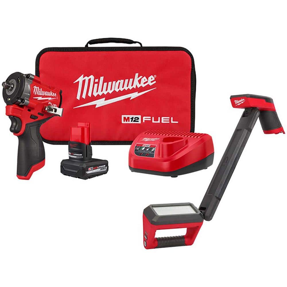 Milwaukee M12 FUEL 12V Lithium-Ion Brushless Cordless Stubby 3/8 ...
