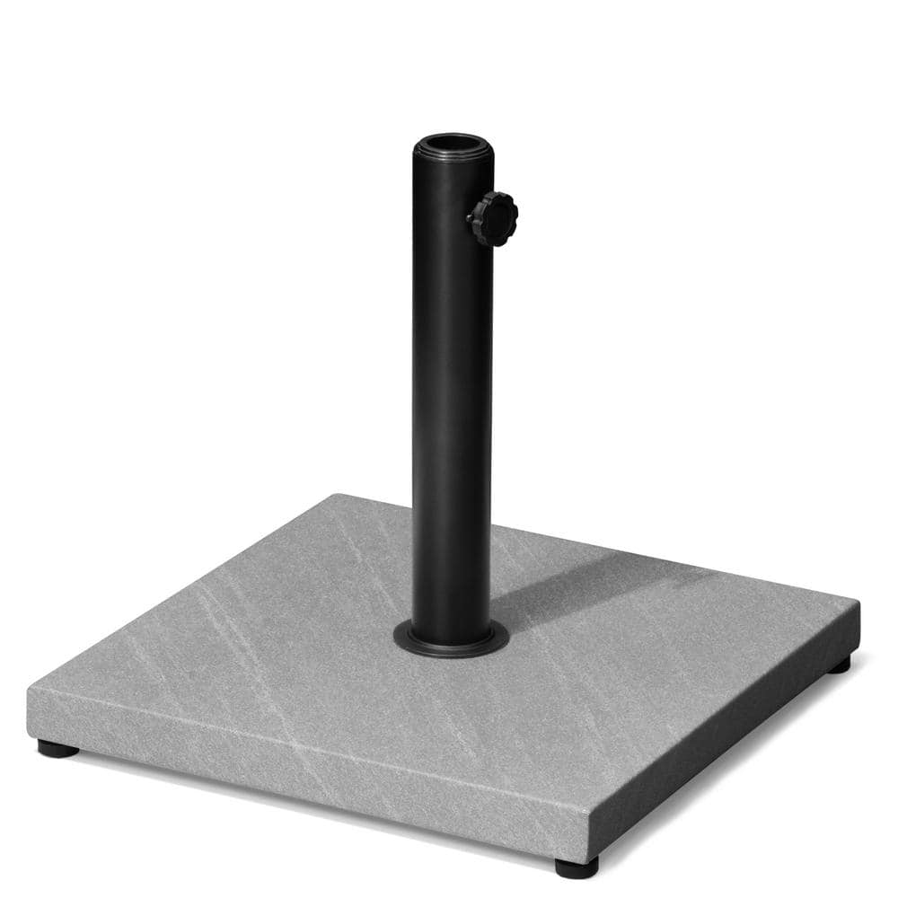 Pellebant 45 lbs. Cement Concrete and Steel Patio Umbrella Base in Dark Gray Marble PB-UB016DGM ...