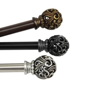 Rod Desyne 120 in. - 170 in. Adora Single Curtain Rod in Cocoa 4816-997 ...