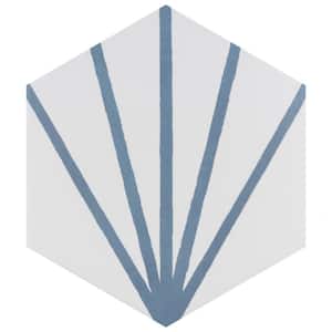 Merola Tile Horizon Dawn Hex Nero 7-3/4 in. x 9 in. Porcelain Floor and ...