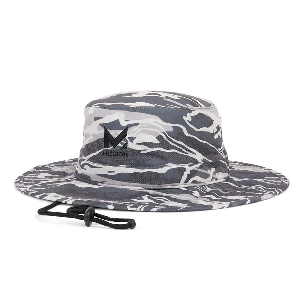 Mission Cooling Wide Brim Polyester Hat-Matrix Camo Silver 111622C ...