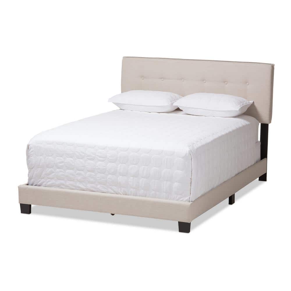 Baxton Studio Audrey Light Beige Full Bed 146-8233-HD - The Home Depot