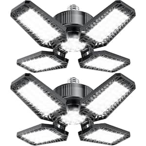 Lukyamzn 120 W 12000-Lumens Adjustable LED Garage Ceiling Light 4-Pack ...