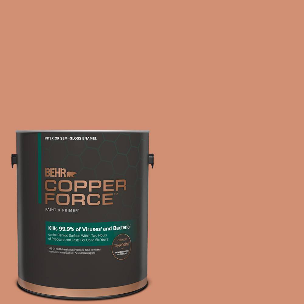 COPPER FORCE 1 gal. #M200-5 Terra Cotta Clay Semi-Gloss Enamel ...
