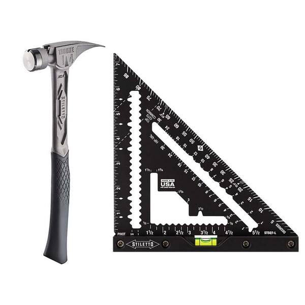 Stiletto 14 oz. TiBone Smooth Face with Curved Handle with 7 in ...