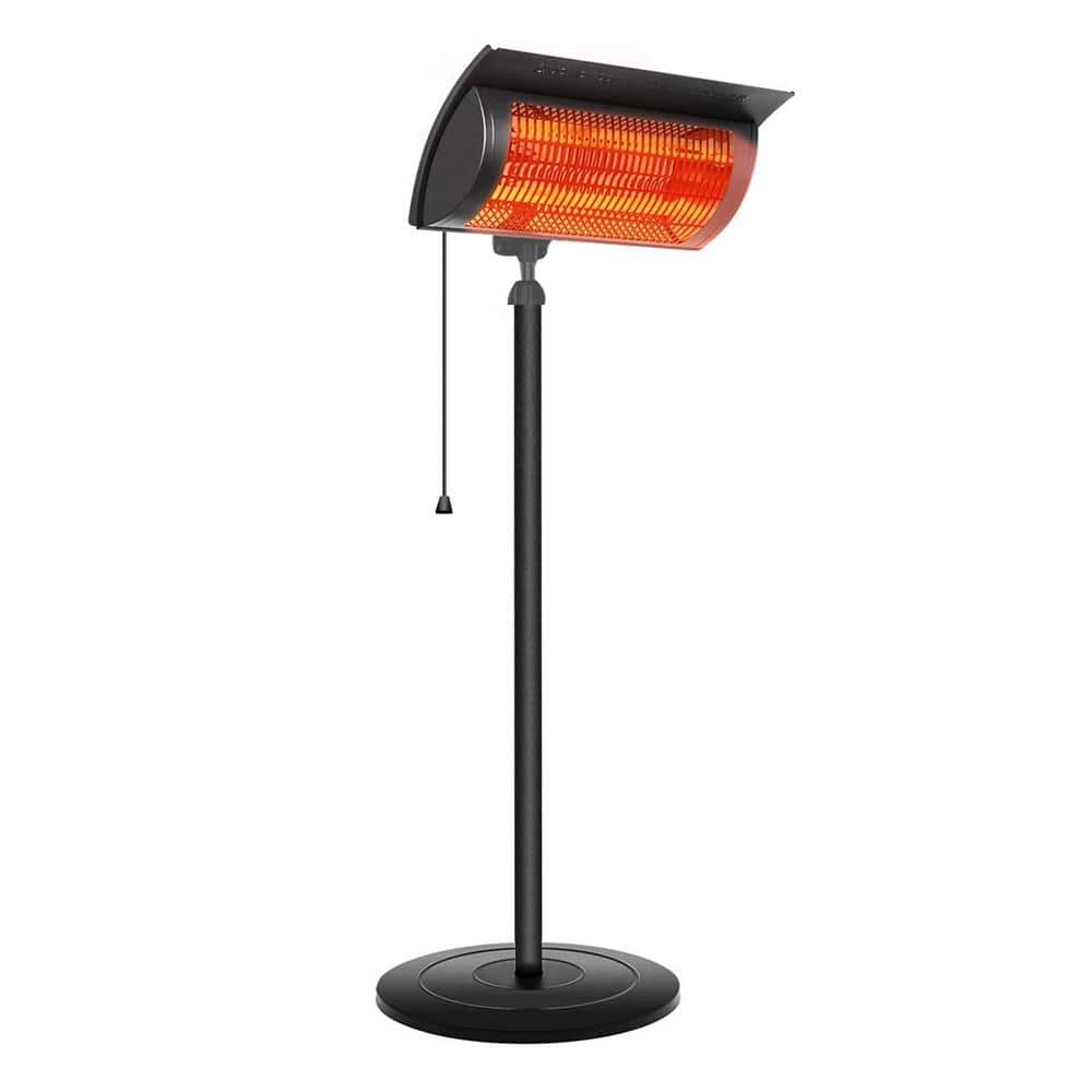 Cesicia 77. 65 in. H 1,500-Watt Iron Standing Electric Infrared Patio ...