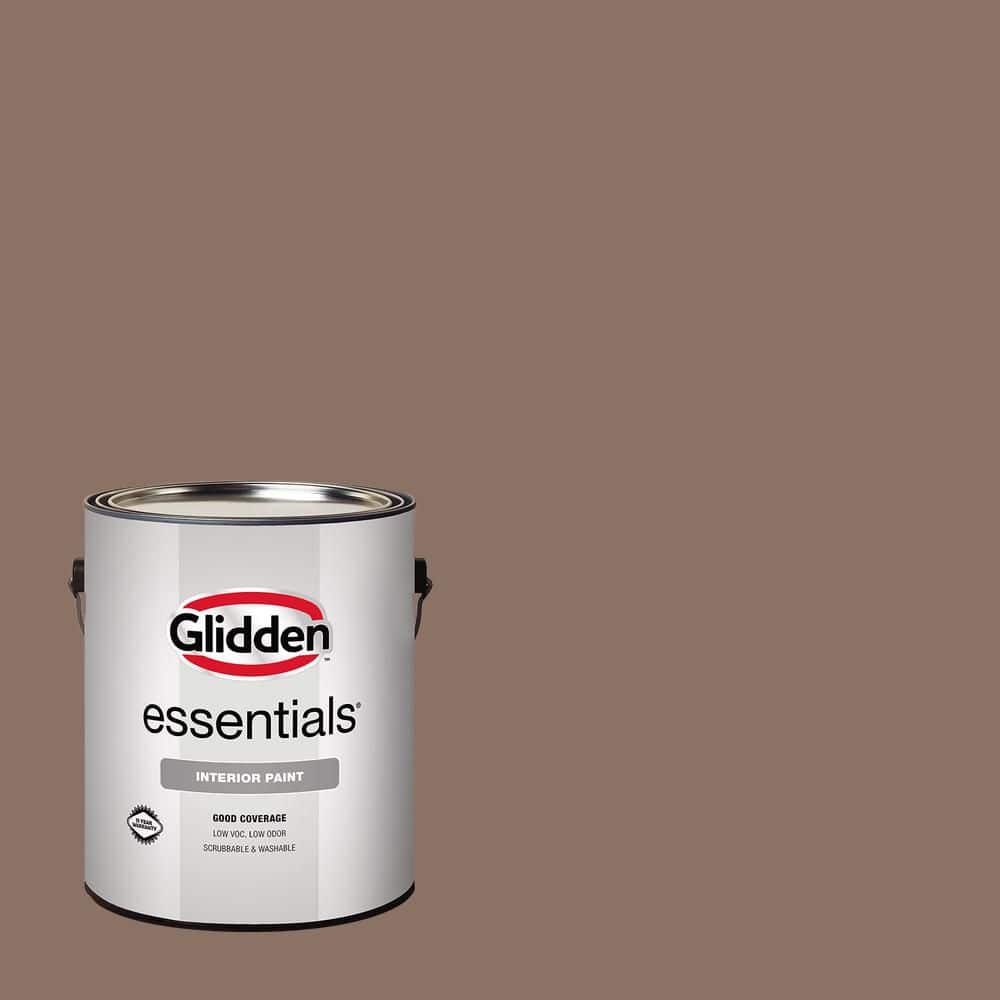 Glidden Essentials 1-gal. PPG1073-6 Derby Brown Flat Interior Paint ...
