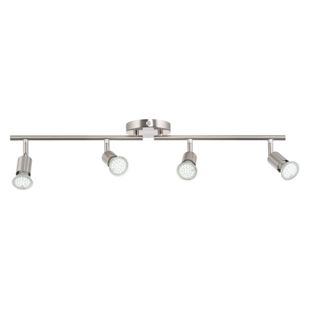 Kira Home Langford 2 ft. Brushed Nickel Modern Hard Wired Track ...