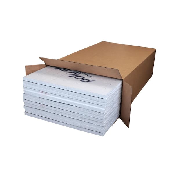 Cellofoam Poly Shield 1.5 in. x 48 in. x 8 ft. (Fan-Fold Style) Rigid ...
