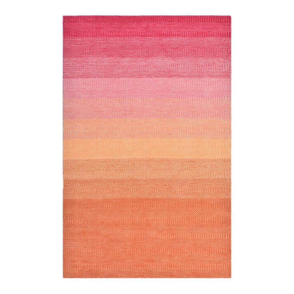 Solo Rugs Mandy Multi Orange 5 ft. x 8 ft. Hand Knotted Area Rug S3380 ...