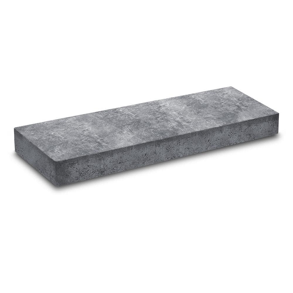 CityScapes 17.64 in. x 5.83 in. Grey/Charcoal Lg. Rect Concrete Paver ...