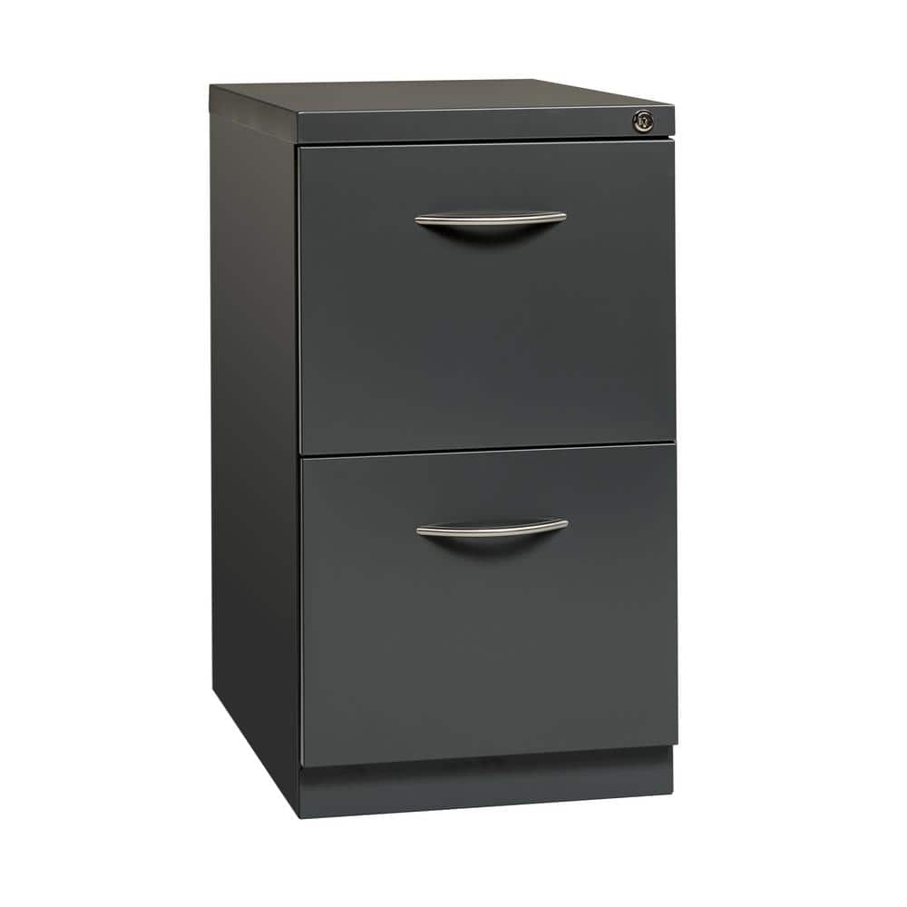 Hirsh 23 in. D 2-Drawer Charcoal Metal Letter Width 15 in. W Mobile ...