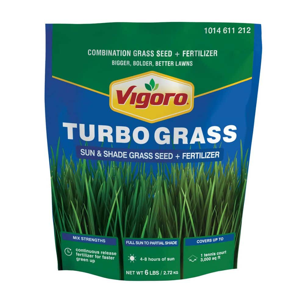 Vigoro 6 lbs. Turbo Grass Sun and Shade Combination Grass Seed and ...