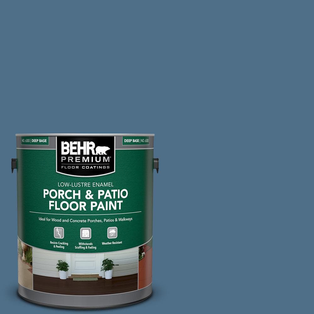 BEHR PREMIUM 1 gal. #570D-6 Neptune Blue Low-Lustre Enamel Interior ...
