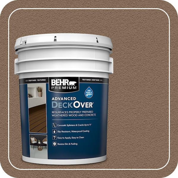 BEHR Premium Advanced DeckOver 5 gal. #SC-147 Castle Gray Textured ...