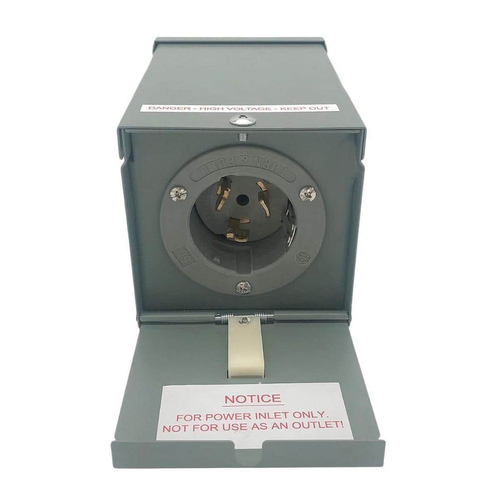 Connecticut Electric 50 Amp Power Inlet Box (CS6375) with Cover EGSPI50 ...