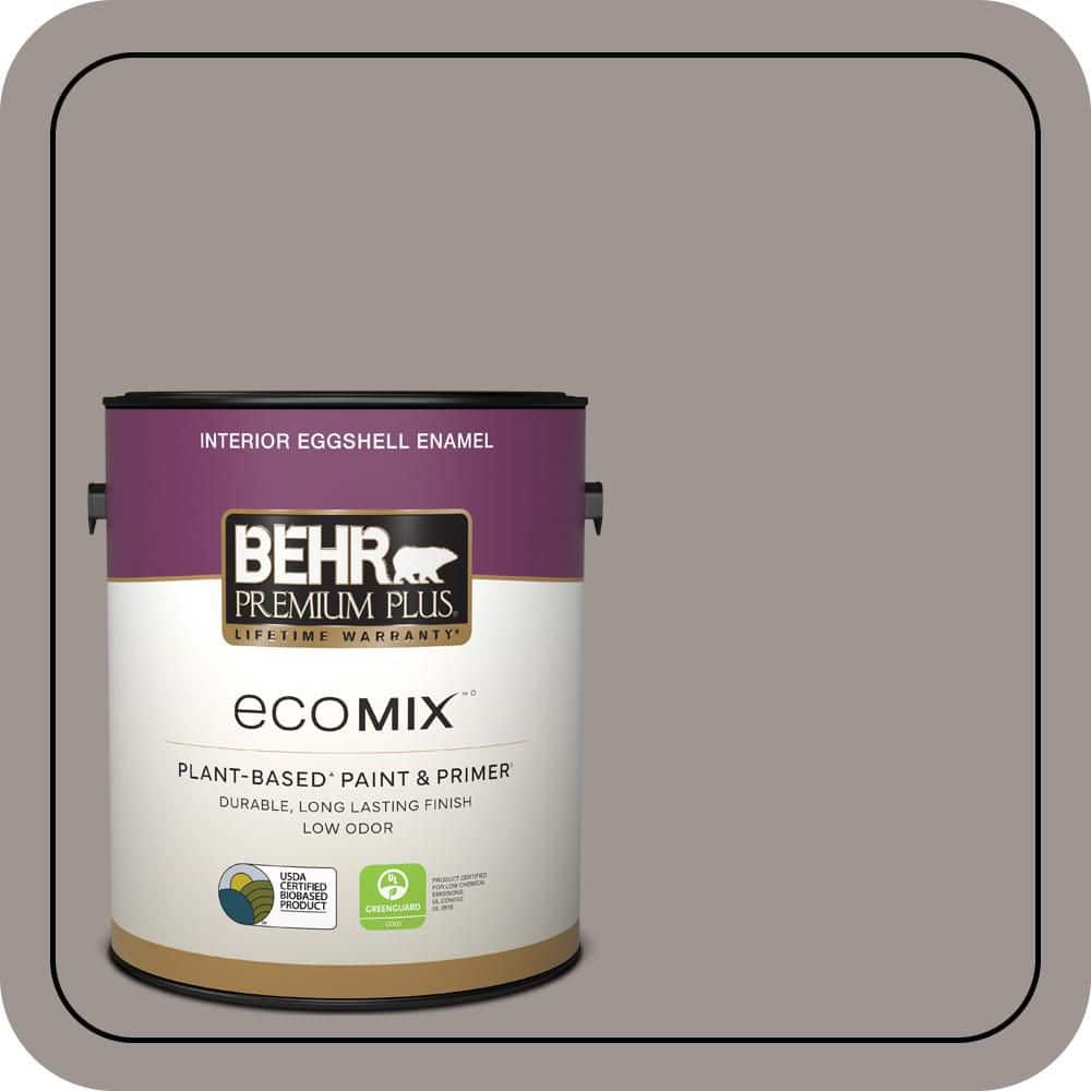 BEHR PREMIUM PLUS 1 gal. #790B-4 Puddle Eggshell Enamel EcoMix Plant ...