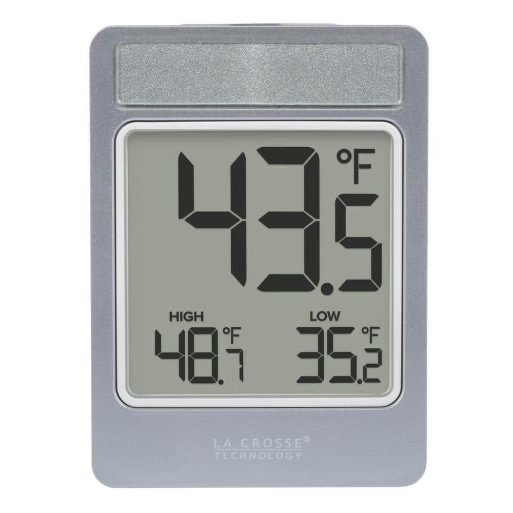 La Crosse Technology Digital Window Battery Operated Thermometer with ...