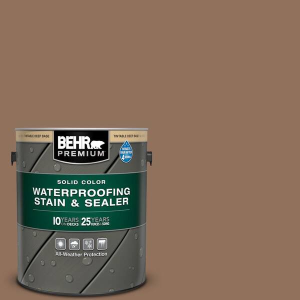 BEHR PREMIUM 1 gal. #N240-6 Wild Mustang Solid Color Waterproofing ...