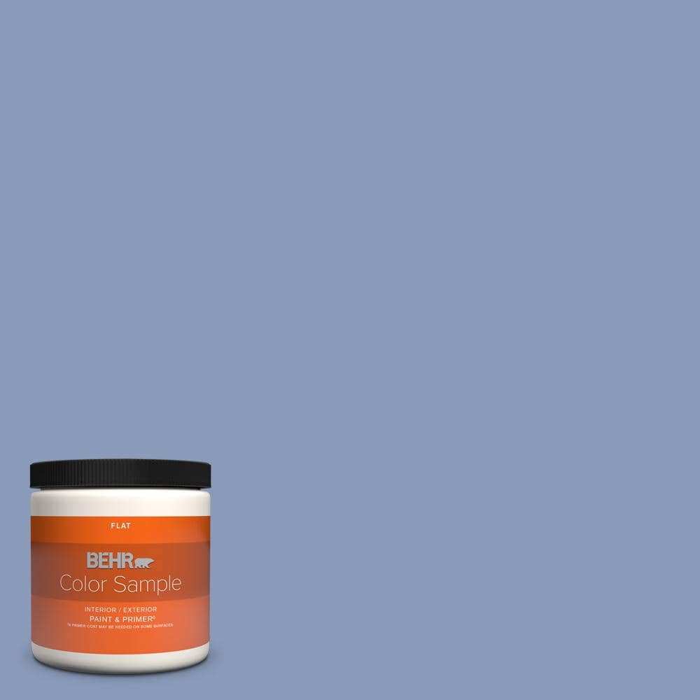 BEHR PREMIUM PLUS 8 oz. #610D-5 Blueberry Popover Flat Interior ...