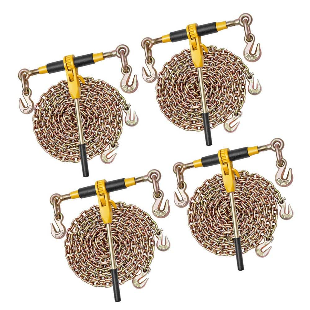 SKYSHALO Ratchet Chain Binder for Towing, 5/16 in. x 12.8 ft. G80 ...