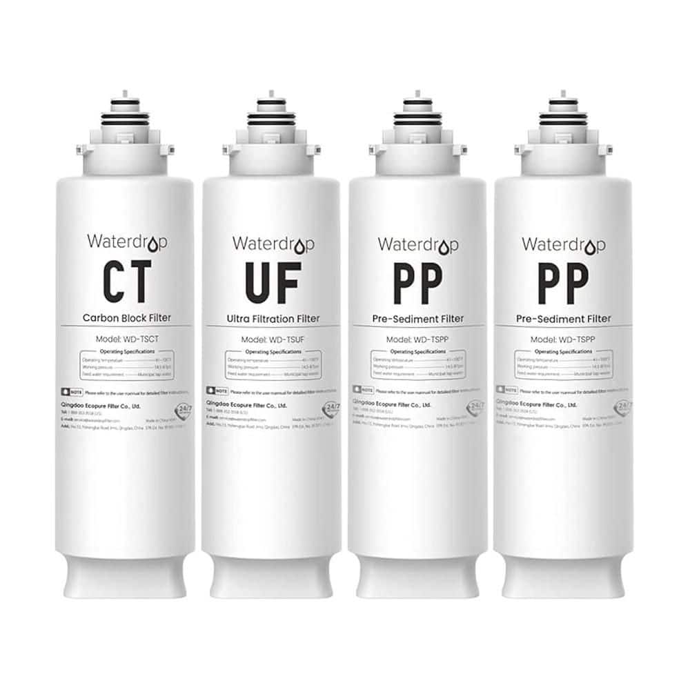 Waterdrop Undersink Replacement Water Filter Compo Pack,Compatible with ...